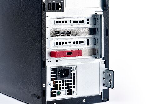 Parallel Port Lock + USB-A Port Lock Black